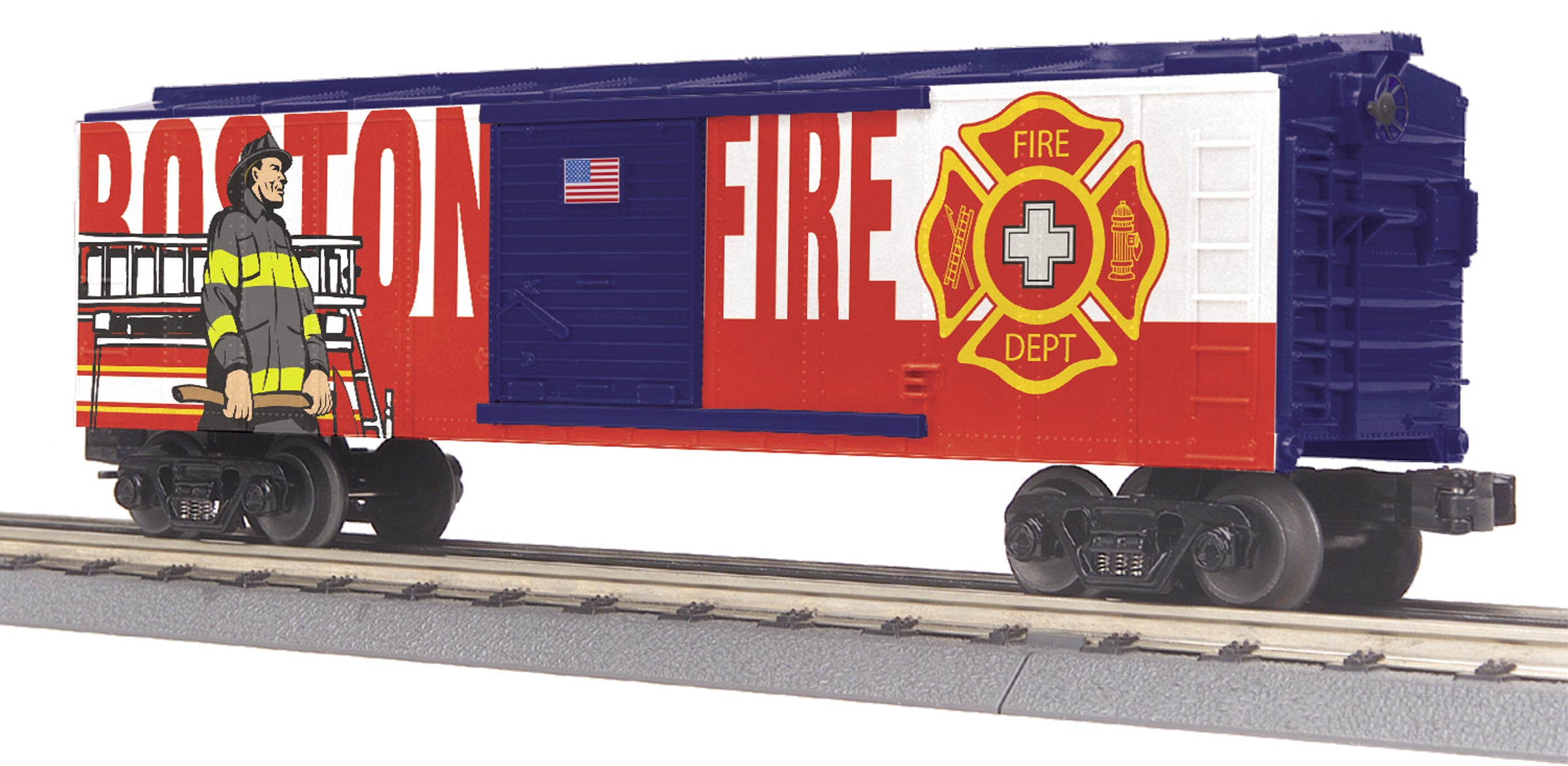 MTH 30-74909 O Boston Fire Department Box Car #2018 – Trainz