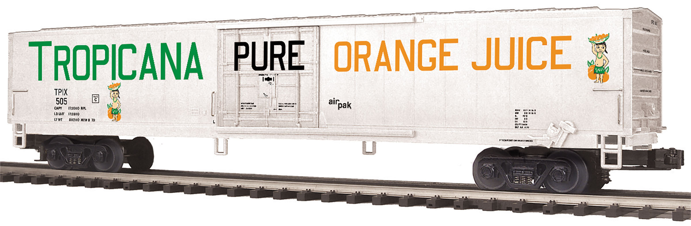 MTH 20-94432 O Tropicana "Pure Orange Juice" 60' Reefer in White #505 ...