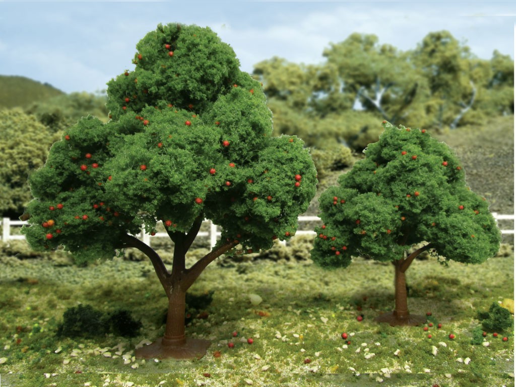 JTT Scenery Products 92139 HO 2.5-3.5" Apple Tree (Pack of 6) – Trainz