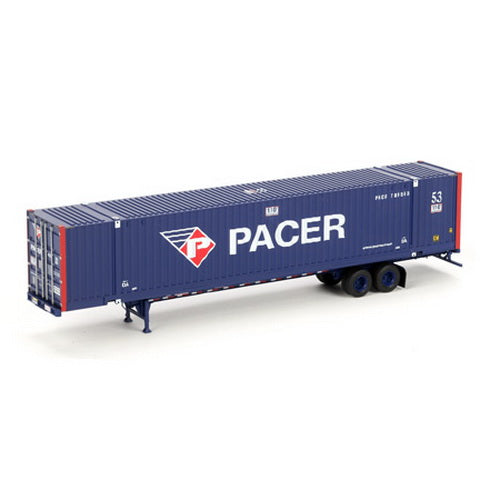 Athearn 28966 HO RTR Pacer 53' Jindo Intermodal Container W/Chassis ...