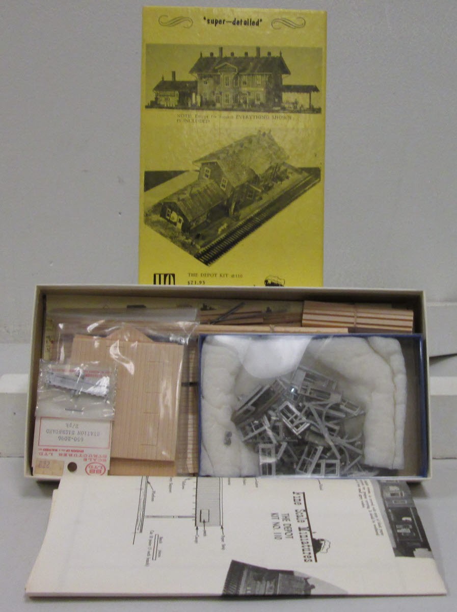Fine Scale Miniatures 110 HO Scale The Depot Laser-Cut Building Kit ...