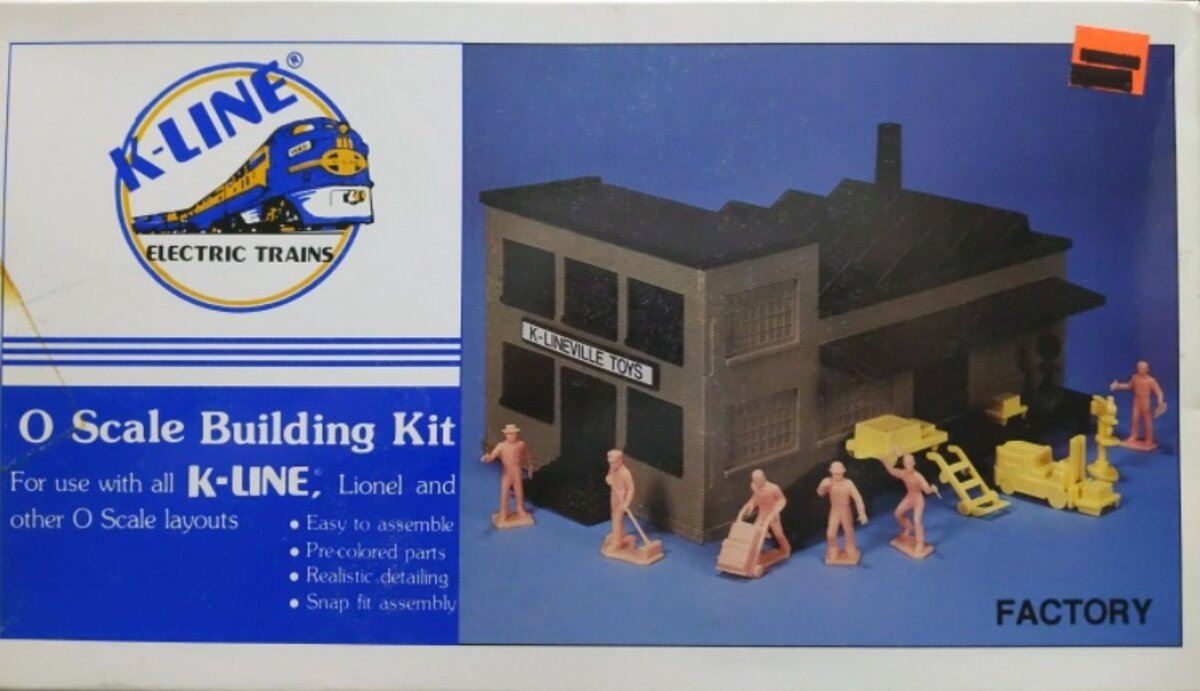 K-Line K4011 O Scale Factory w/Figures and Accessory Building Kit – Trainz