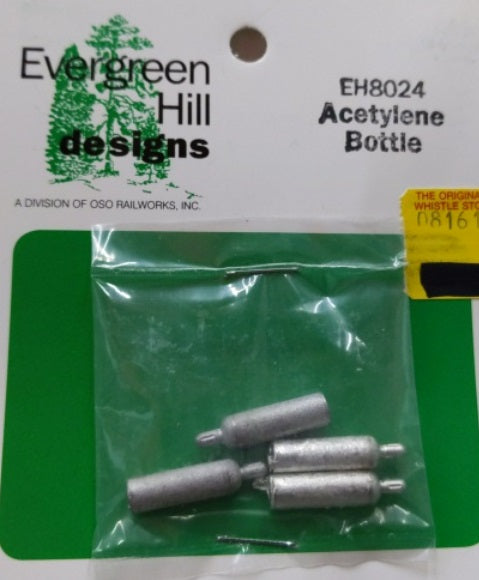 Evergreen Hill EH8024 O Scale Acetylene Bottle (Pack of 4) – Trainz