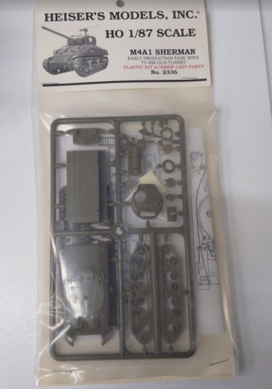 Heiser's Models 2336 1:87 Amer M4A1 Sherman Early Military Tank Model ...