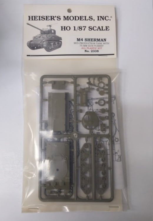 Heiser's Models 2338 1:87 M4 Sherman Mid-Production Military Tank Mode ...
