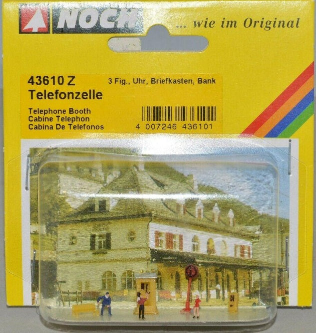 Noch 43610 Z Scale People with Telephone Booth Figures (Set of 6) – Trainz