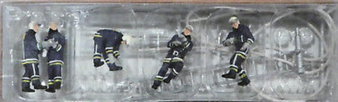Preiser 10485 HO German Firefighters Putting Out Fire Figures (Set of ...