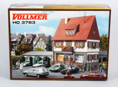 Vollmer 3763 HO Scale Police Station Plastic Model Building Kit – Trainz