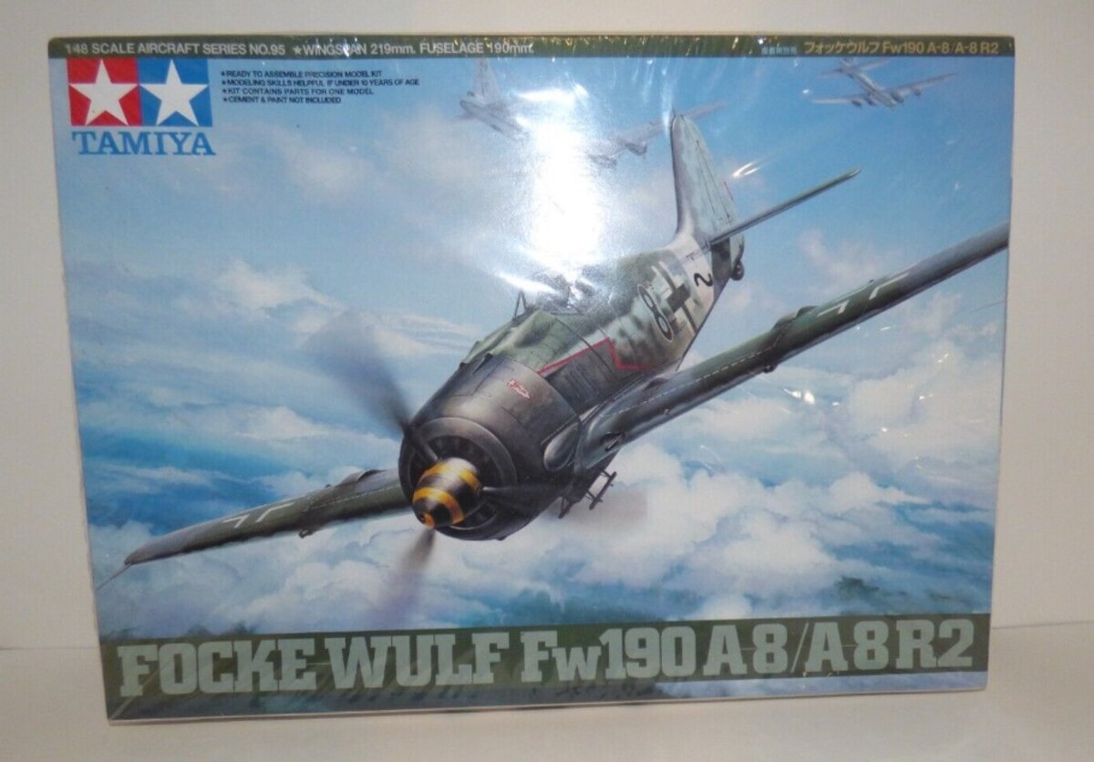 Tamiya 61095 1:48 Fw190A8/A8R2 Fighter Military Aircraft Plane Model K ...