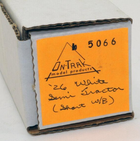 On-Trak 5066 1926 HO Scale White Semi-Tractor With Short Wheel Base Me ...