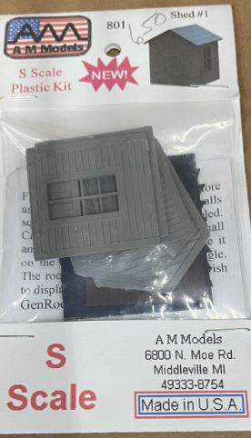 AM Models 801 S Shed Kit # 1 Plastic Kit – Trainz