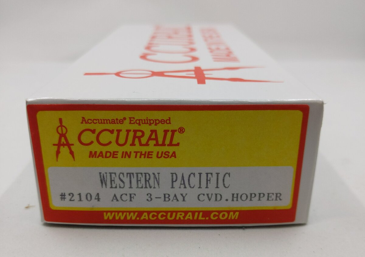 Accurail 2104 HO Scale Western Pacific ACF 3-Bay Covered Hopper (Road ...