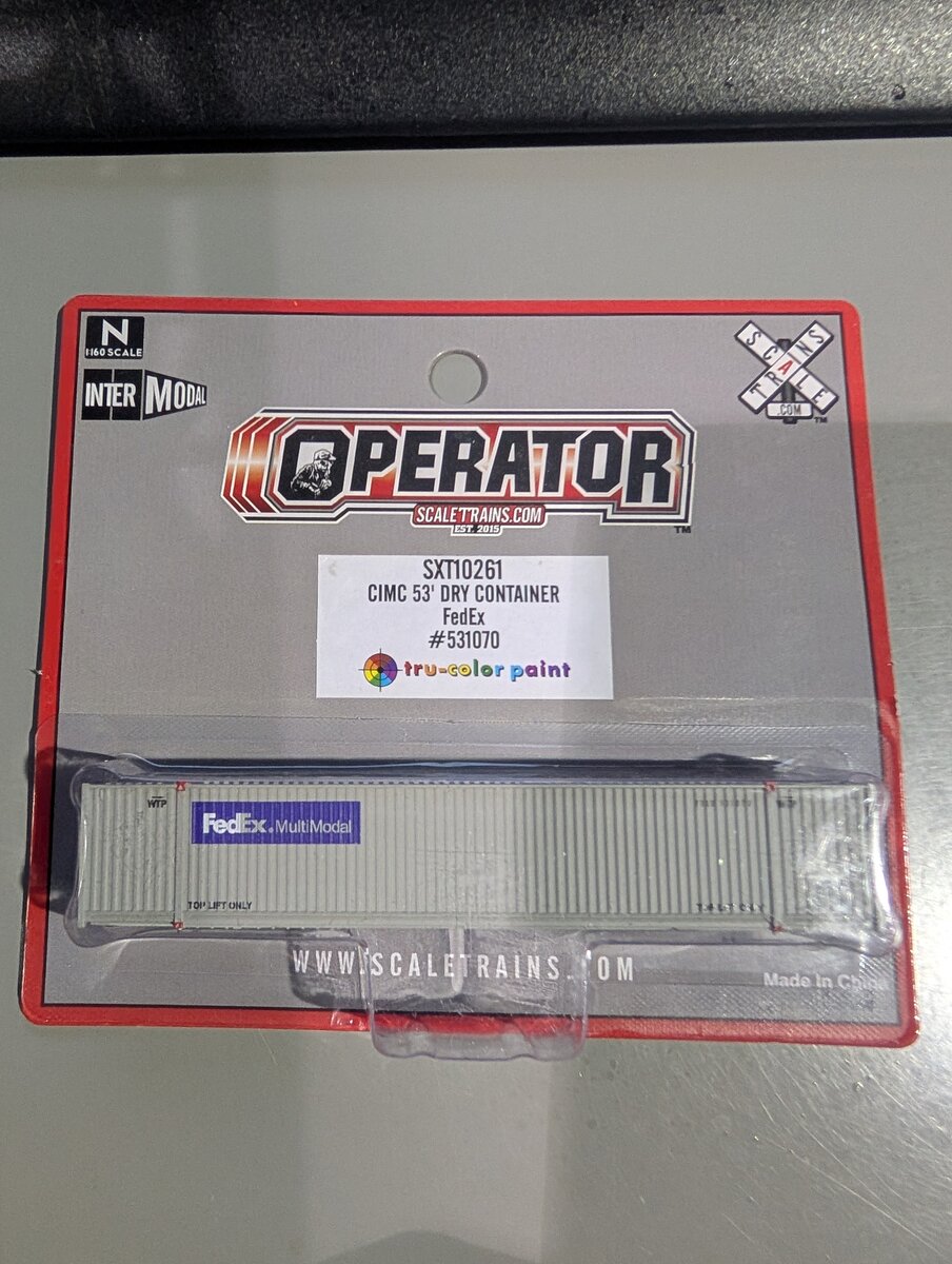 Scale Trains SXT10261 N Scale FedEx CIMC 53' Dry Container #531070 – Trainz