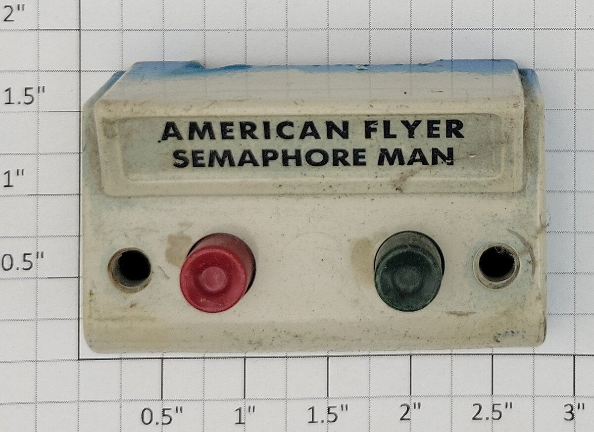 American Flyer XA10961-GW S White "Semaphore Man" Control Button – Trainz