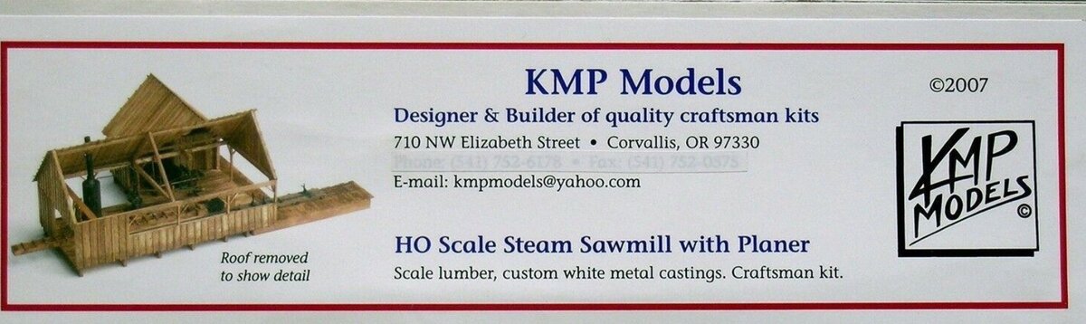 KMP Models HO Scale Steam Sawmill With Planer Building Kit – Trainz