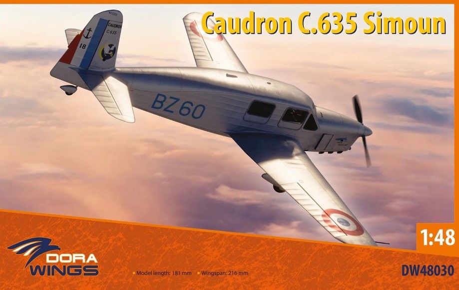 Dora Wings DW48030 1:48 Caudron C.635 Simoun Aircraft Plastic Model Ki ...