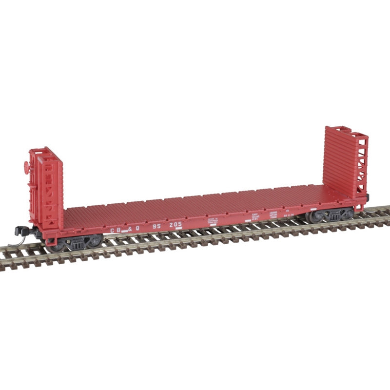 Atlas 50005793 N CB&Q RTR 48' GSI Bulkhead Flat Car #95238 – Trainz