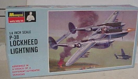 Monogram 6848 1:48 P-38 Lockheed Lightning Military Aircraft Plane Mod ...