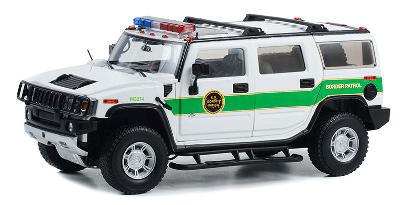 Highway 61 18038 1:18 U.S. Border Patrol - 2003 Hummer H2 Diecast Mode ...