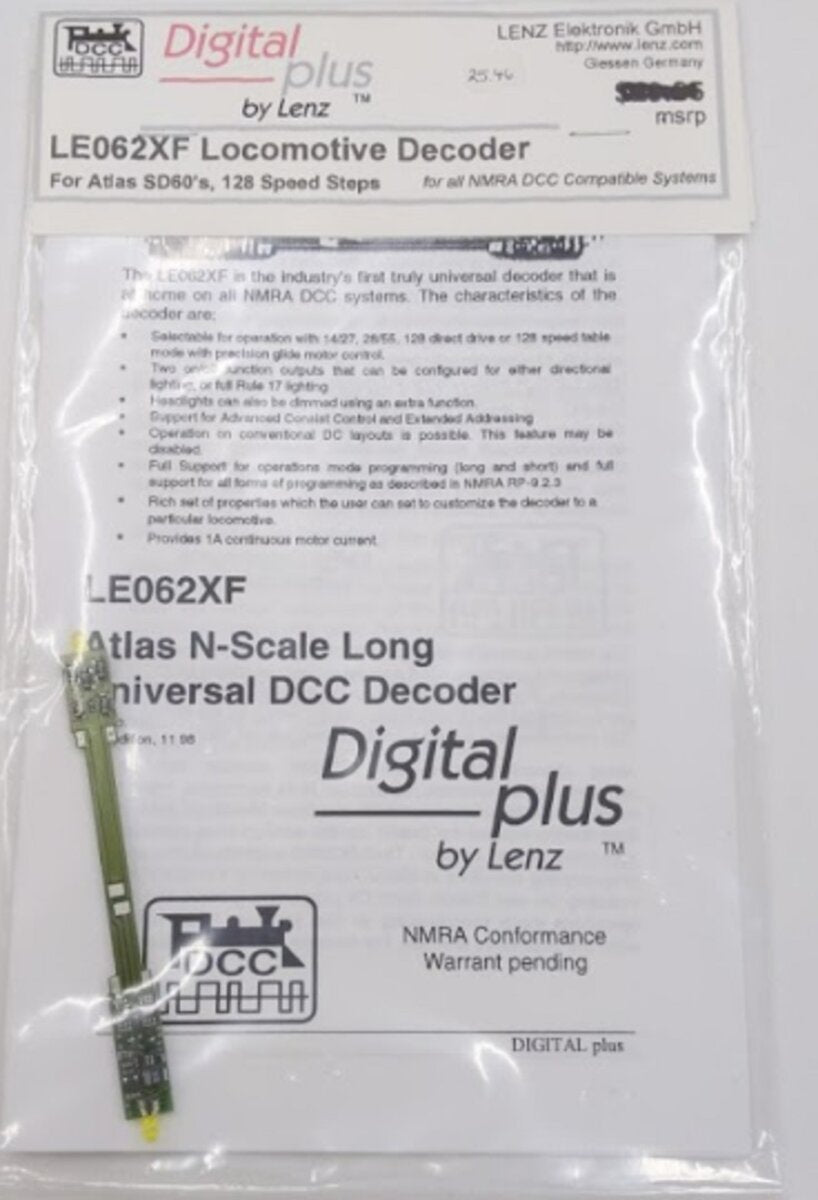 Lenz Elektronik GmbH LE062XF Locomotive Decoder N Scale – Trainz