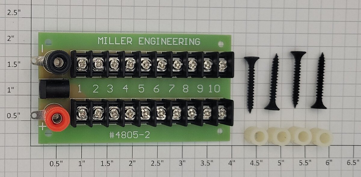Miller Engineering 4805-2 10 Terminal Power Distribution Board Kit w/H ...