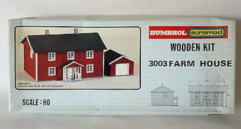Euromod 3003 HO Farm House Unpainted Wooden Kit – Trainz