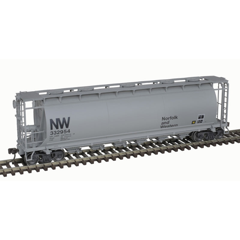 Atlas 20007193 HO Norfolk & Western 6-Bay Cylindrical Hopper #332956 ...