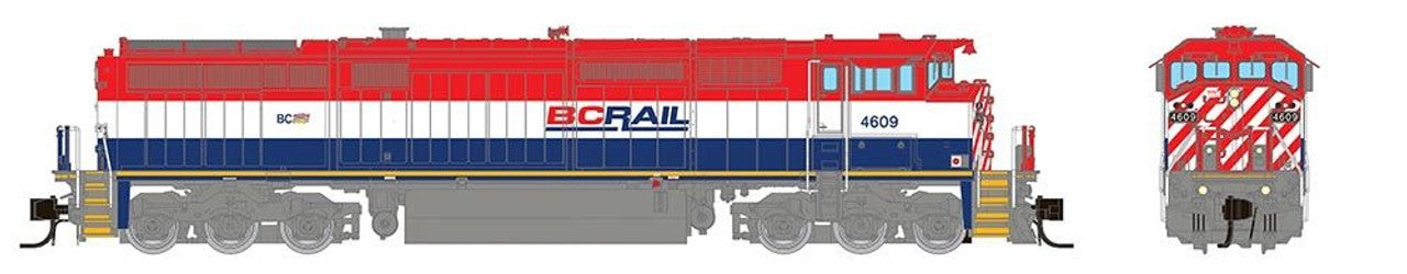Rapido Trains 540048 N BC Rail Dash8-40CM Diesel Locomotive #4609 – Trainz