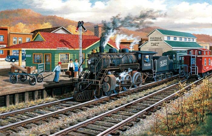 Train Enthusiast Vendors 39933 19 x 30" Memory Junction 1000 Piece Jig ...