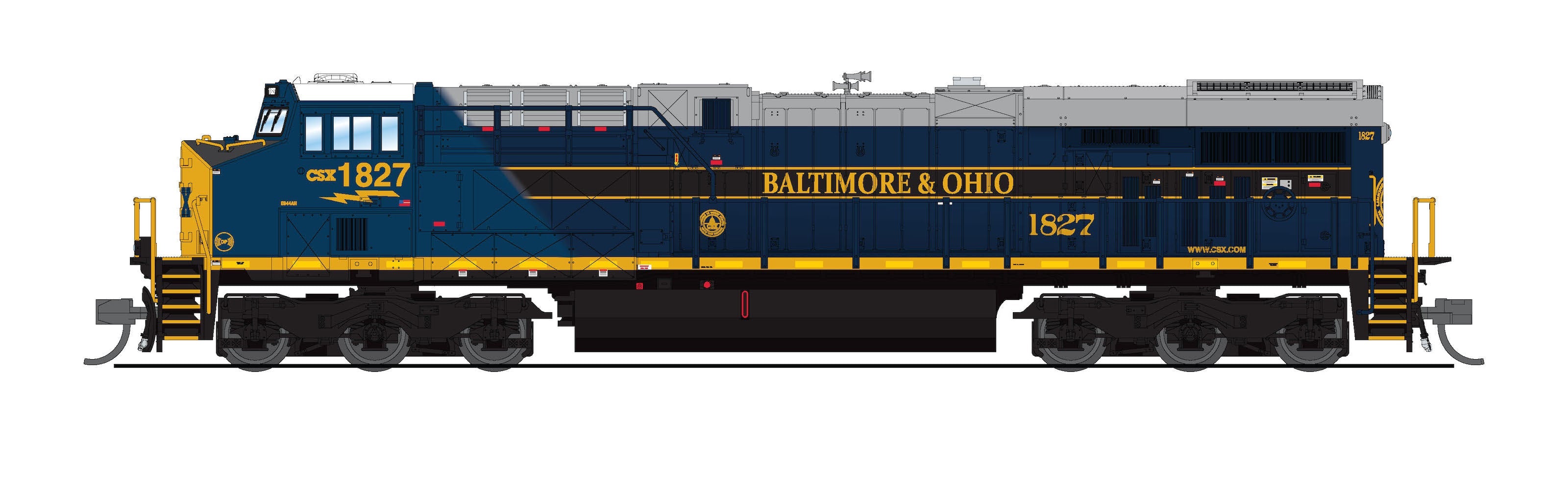Broadway Limited 8619 N CSX B&O GE ES44AC Diesel Locomotive Sound/DC/D ...
