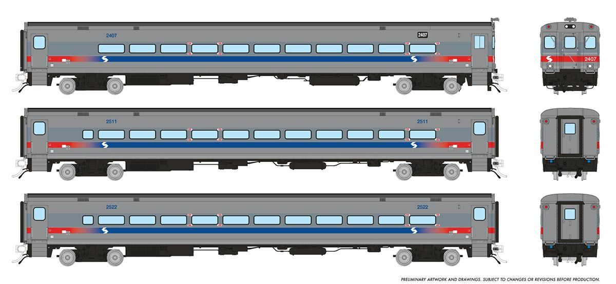Rapido Trains 128558 HO SEPTA Rebuilt Comet 3-Car Set #2 – Trainz
