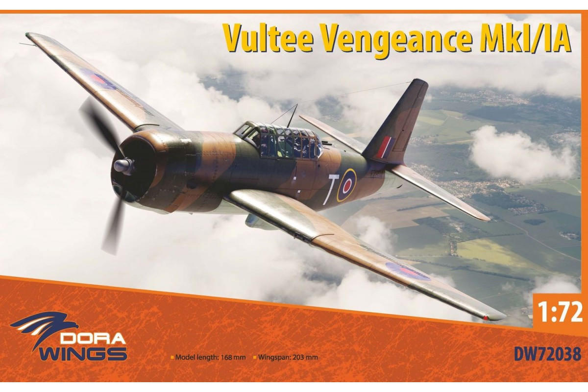 Dora Wings DW72038 1:72 Vultee Vengeance Mk. I Bomber Military Plane K ...