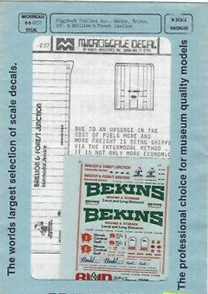Microscale 60-0237 N Piggyback Trailers/Benkins/Frisco/ICG & Brillion ...