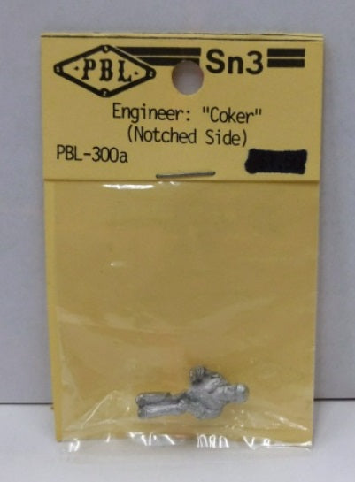 PBL 300a Sn3 Engineer Figure "Coker" Notched Side Unpainted Metal Figu ...