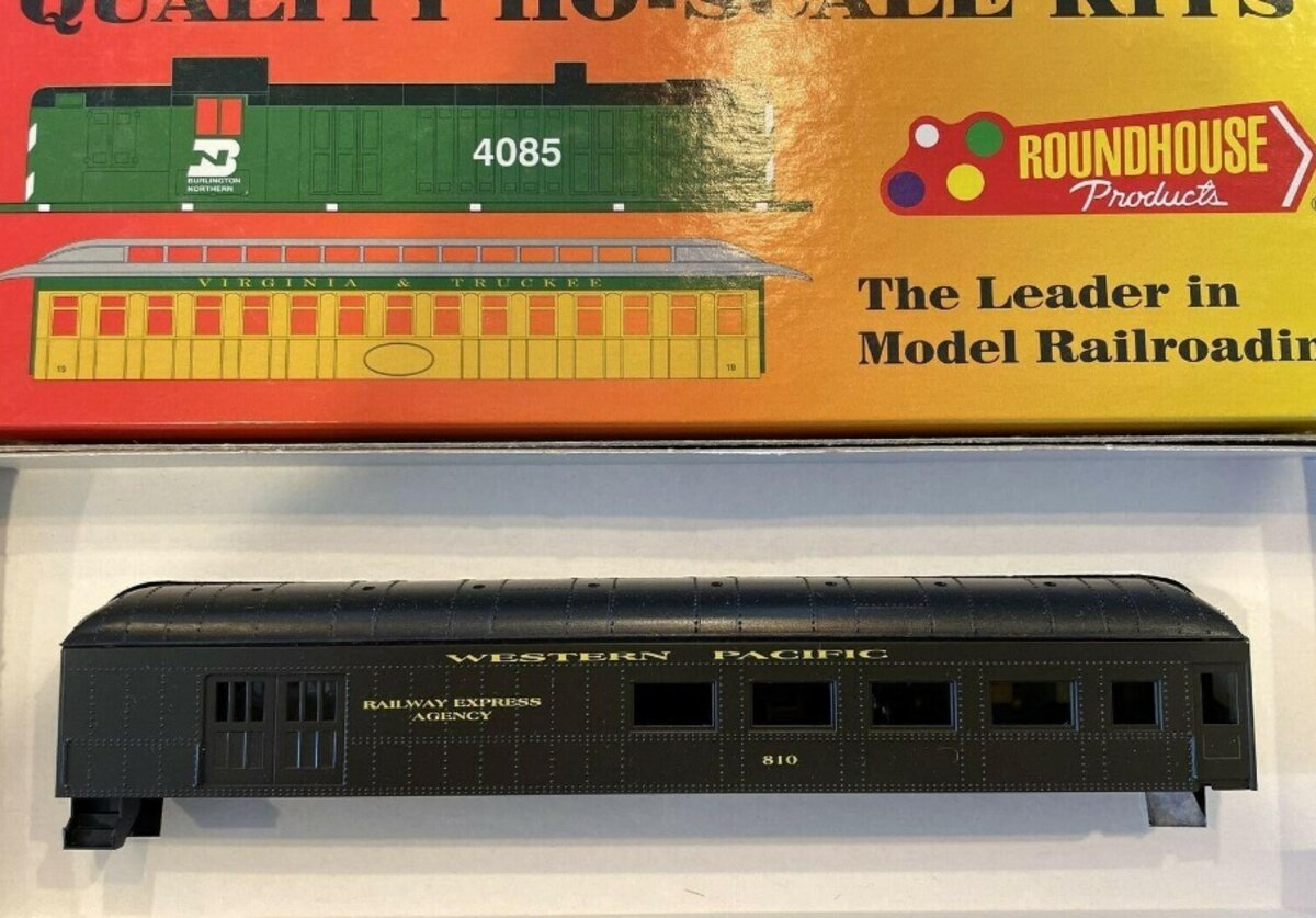 Roundhouse 6142 HO Scale Western Pacific Harriman Combine Car # 810 Ki ...