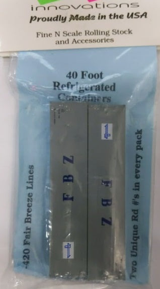 Deluxe Innovations C-420 N Scale Fair Breeze Lines 40'' Containers (Pa ...