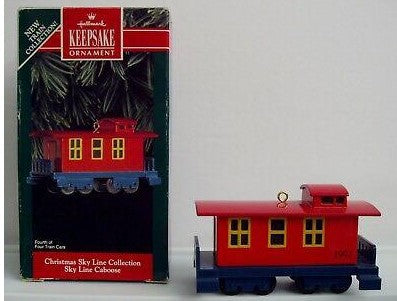 Hallmark QX532-1 Christmas Sky Line Collection Sky Line Caboose Orname ...