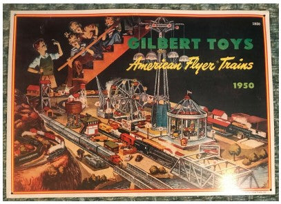 Gilbert Toys American Flyer Trains 1950 Tin Sign, 1993 Reproduction ...