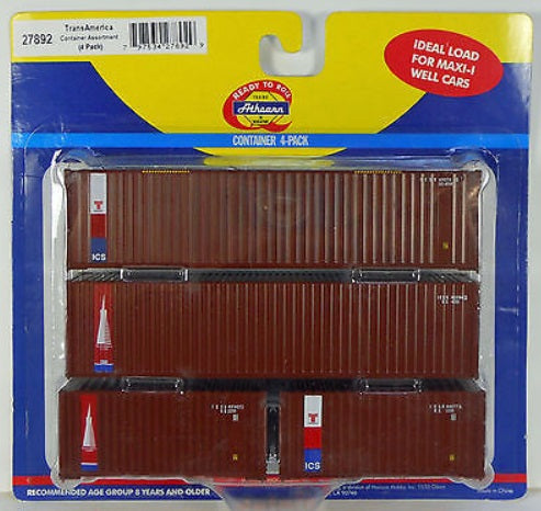 Athearn 27892 HO Scale TransAmerica Corrugated Container Assortment (S ...