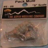 Aspen Modeling Company 05 S Scale Pewter Pack Mule Figure – Trainz