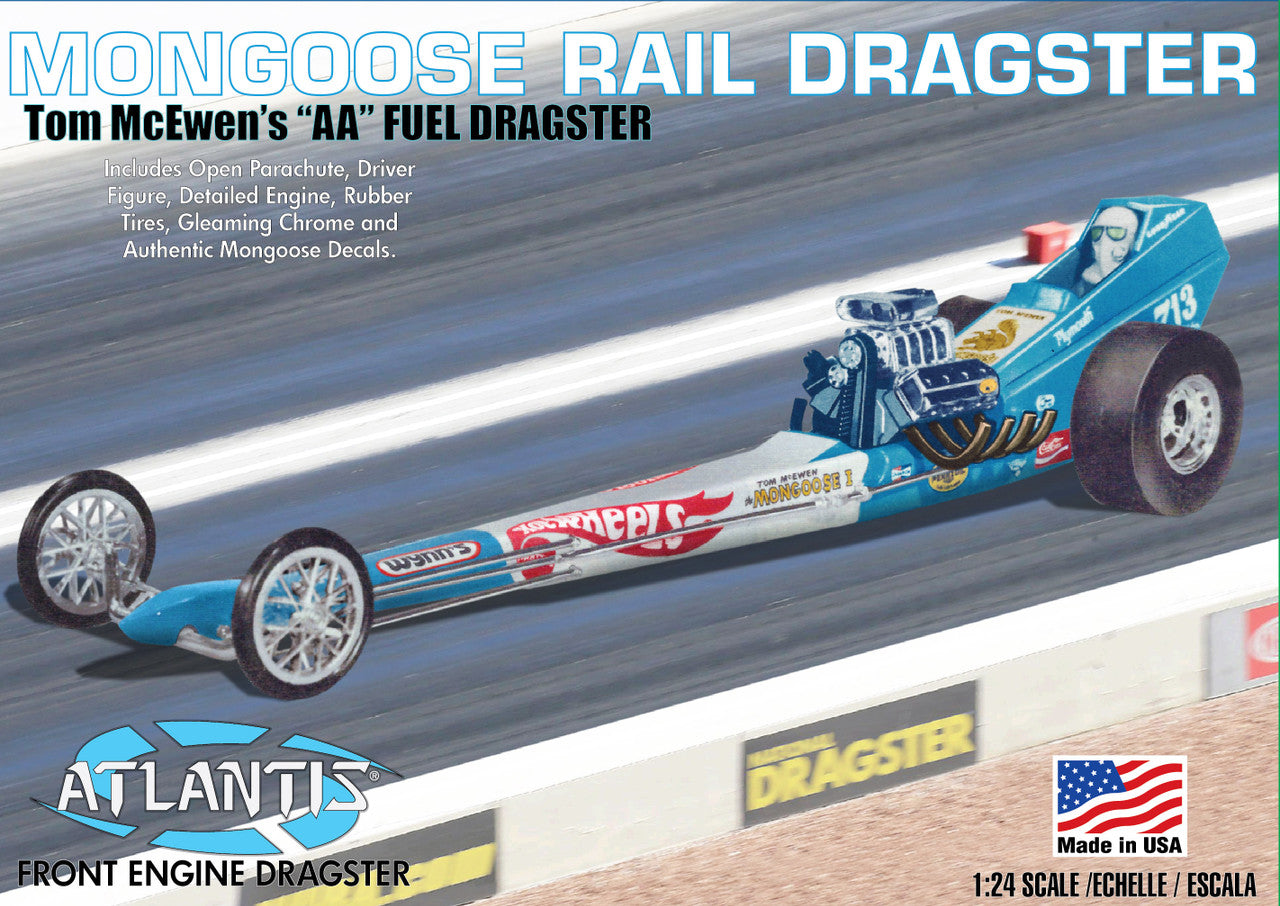 Atlantis Models M5695 1:24 Tom Mongoose McEwen Front Engine Dragster P ...