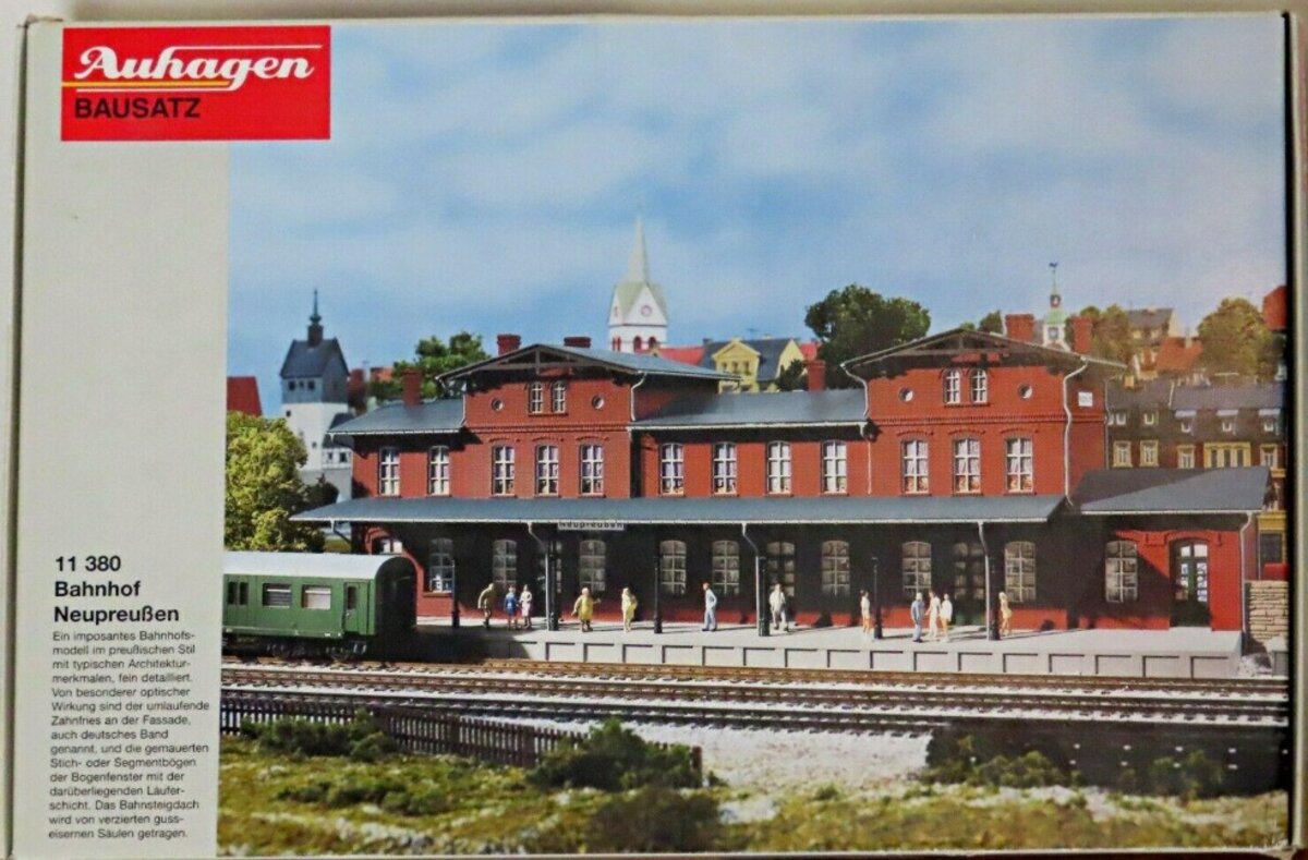 Auhagen 11 380 HO Scale Neupreussen Train Station Building Kit – Trainz