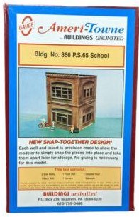 Building Unlimited 866 O Gauge Ameri-Towne P.S.65 School Building Kit ...