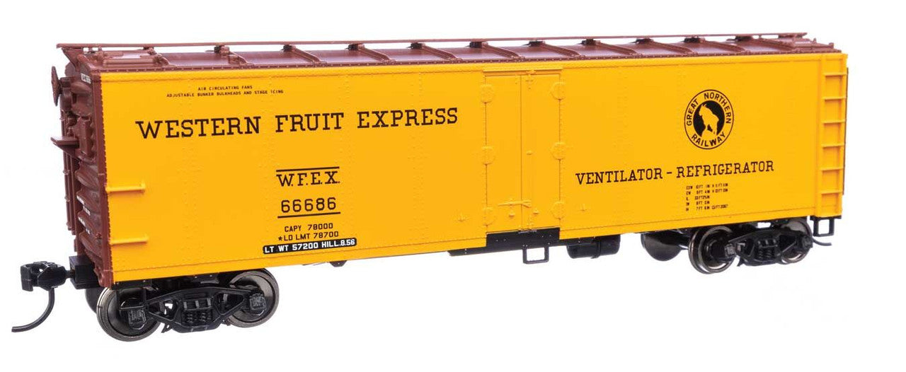 Walthers 910-41422 HO WFE 40' Steel RTR Reefer with Dreadnaught Ends ...