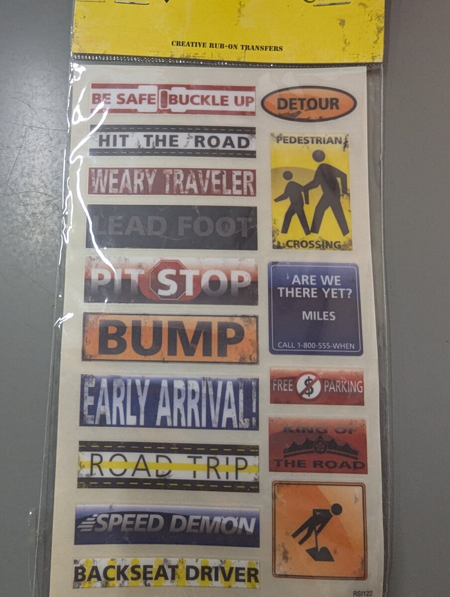 Acme RSI-122 HO Reminisce Road Signs Creative Rub-On Transfers – Trainz