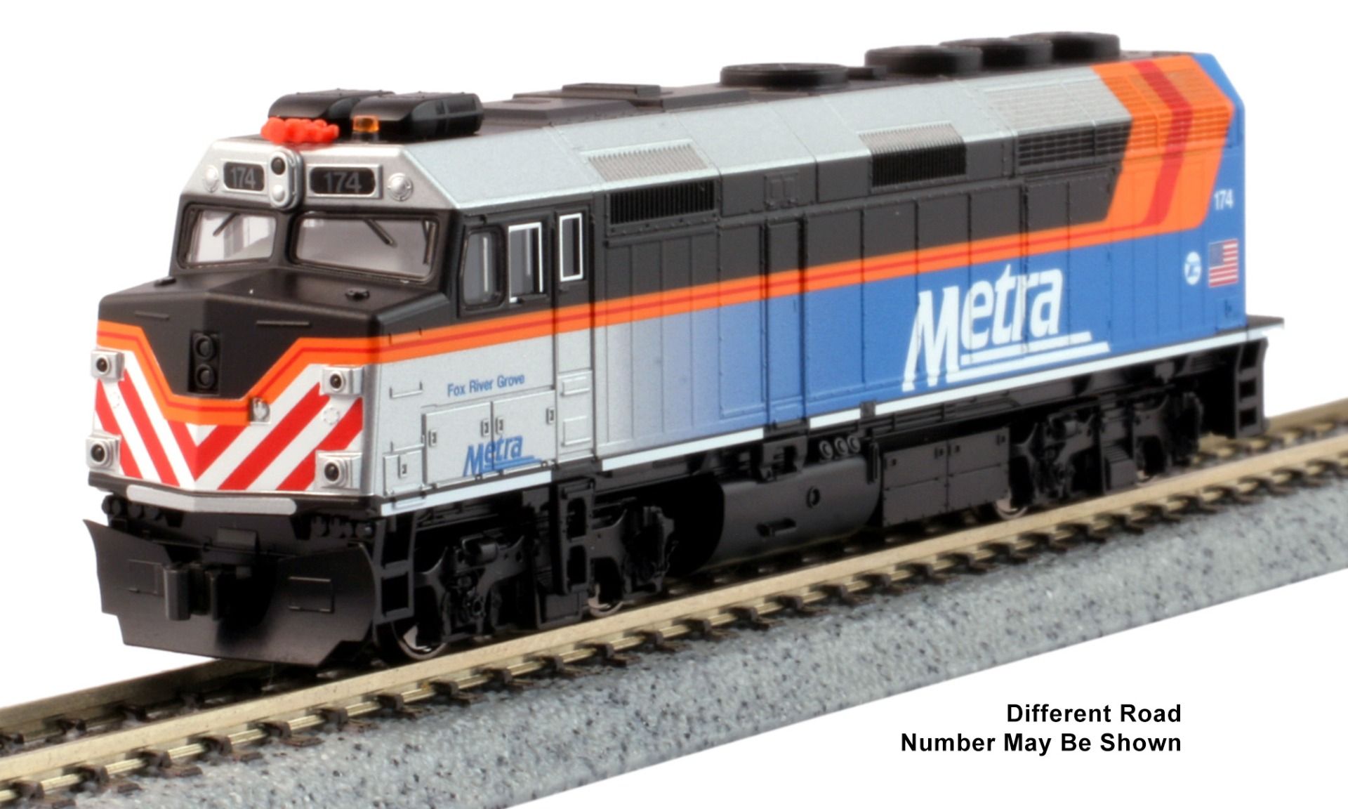 Kato 176-9108-DCC N Chicago Metra F40PH Diesel Locomotive with DCC #18 ...