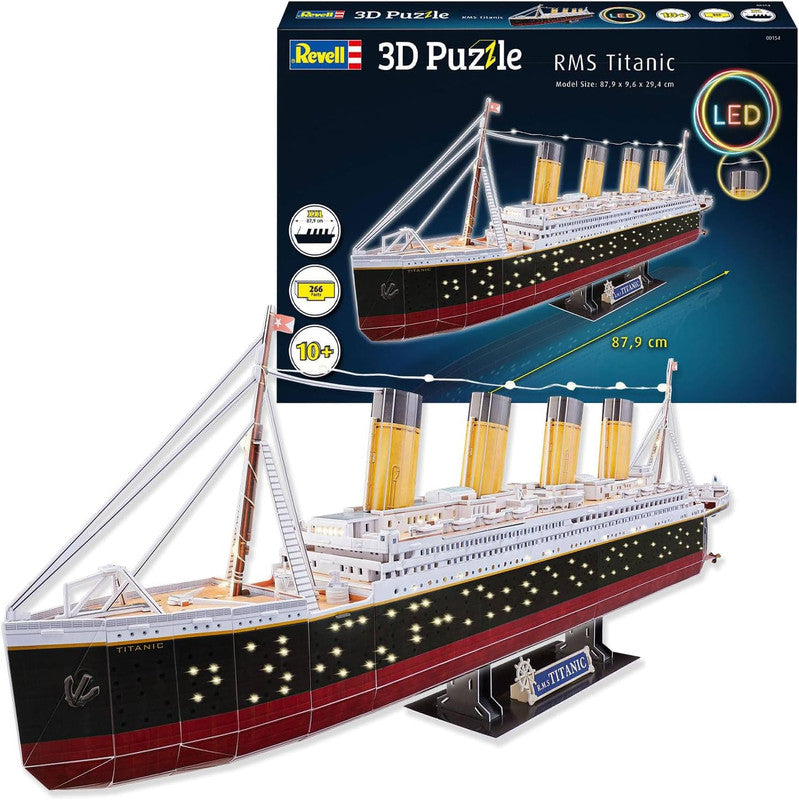 Revell of Germany 00154 LED Edition RMS Titanic 3D Puzzle – Trainz