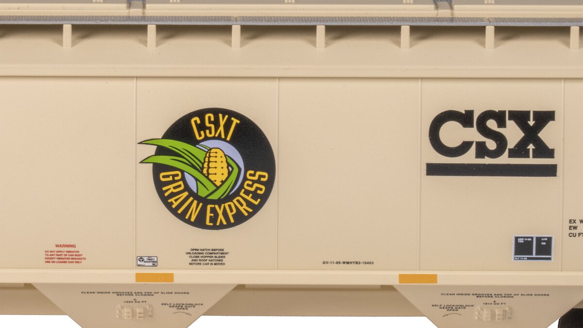 Bachmann 70635 HO CSX Grain Express Covered Hopper #265196 – Trainz