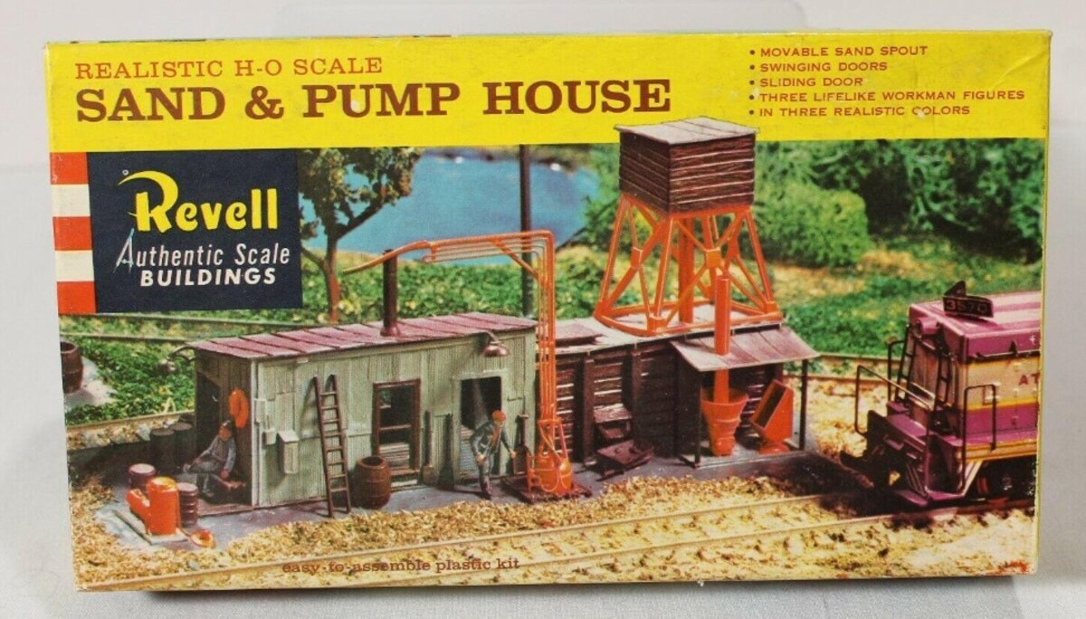 Revell T-9030:129 HO Scale Sand & Pump House Building Kit – Trainz