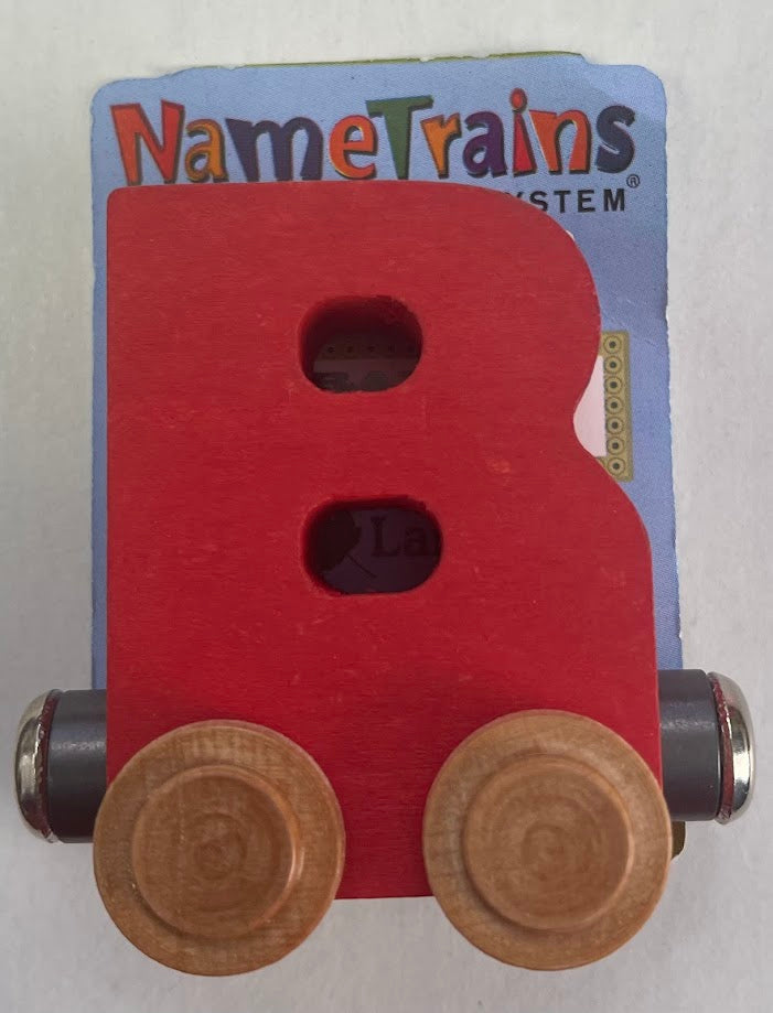 Maple Landmark Inc. 100023 NameTrains "B" Red Wooden Letter Car – Trainz